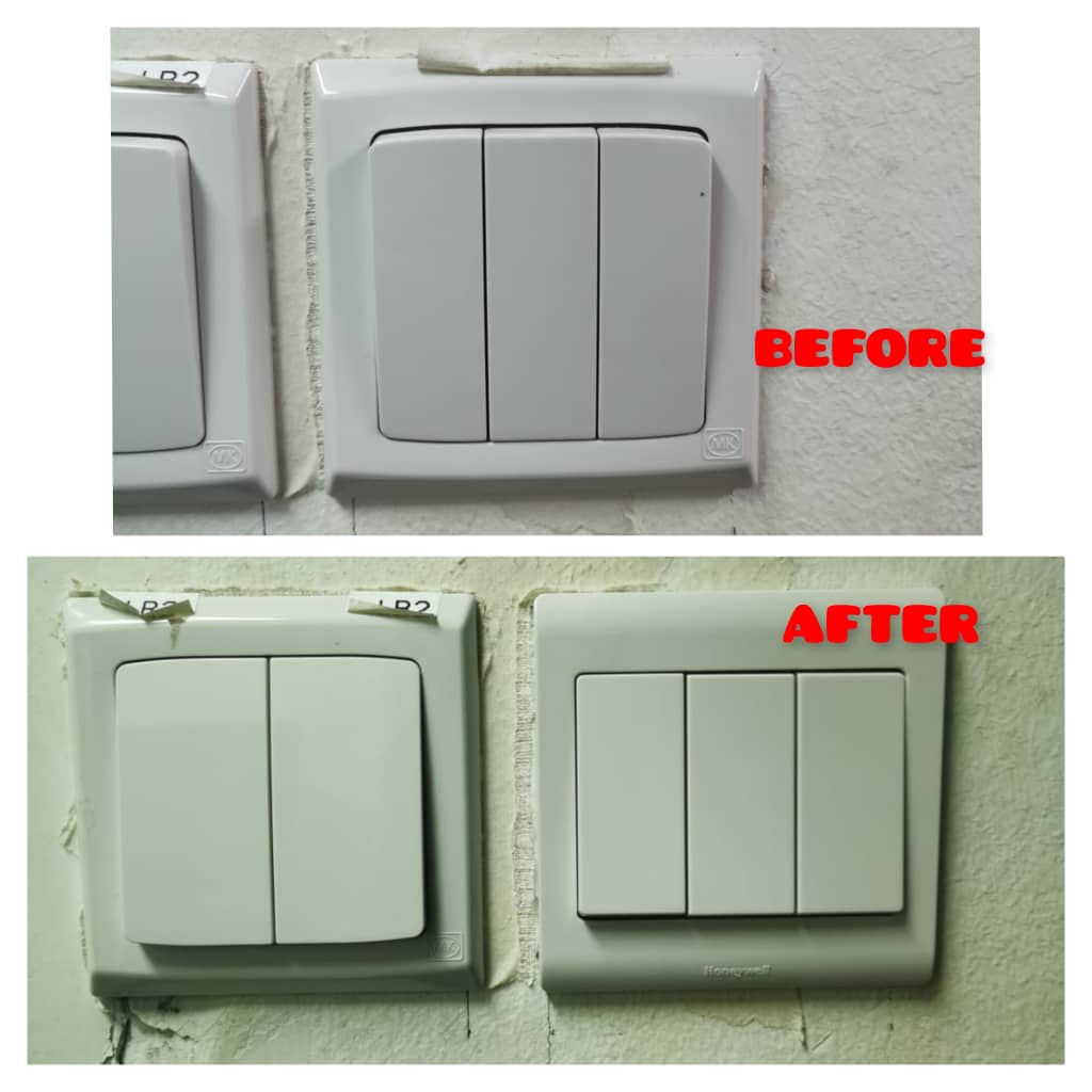 3 Gang Switch Replacement - Reliable Electrical Services
